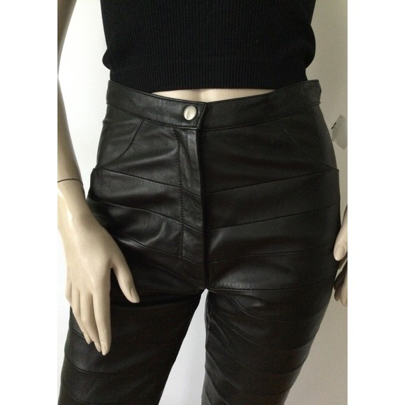 Paolo Santini | Pants & Jumpsuits | Vintage Paolo Santini Black Leather ...
